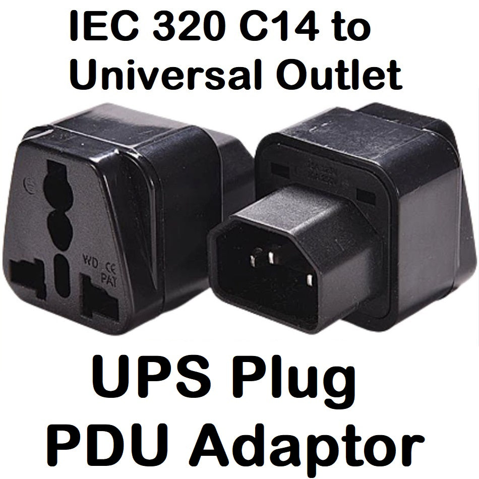 IEC 320 UPS Adapter Adaptor C14 Male To Universal Female WA 320 C14 PD ... IEC 320 UPS Adapter Adaptor C14 Male To Universal Female WA 320 C14 PD ...