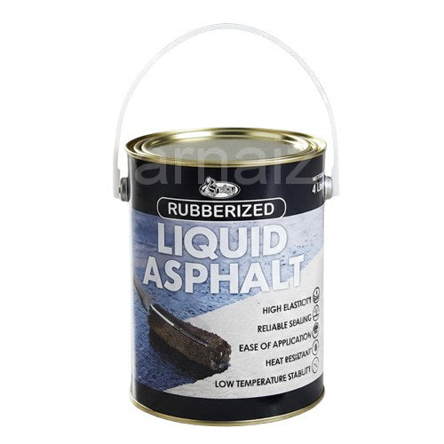 Shelby Rubberized Liquid Asphalt 4 Liters Gallon Waterproofing Paint S ...