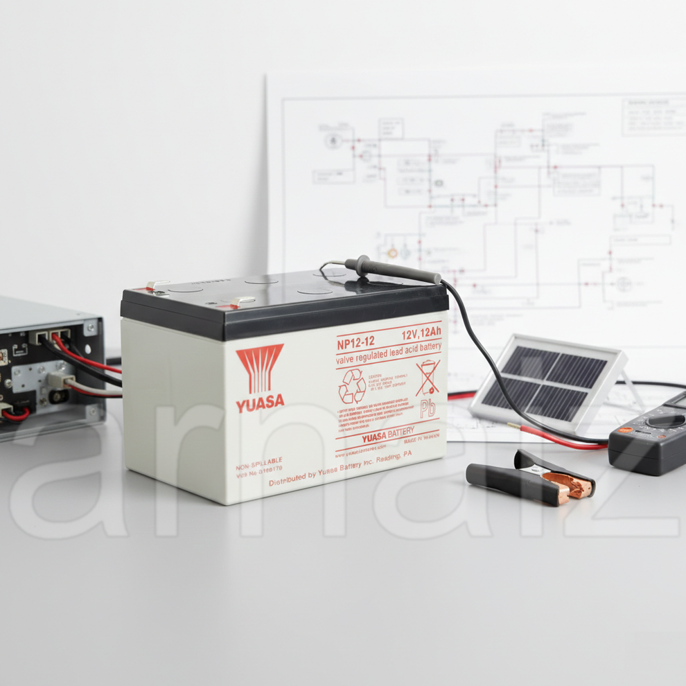 Yuasa Battery 12V 12Ah 20hr 12 Volts 12 Ampere NP12-12 Battery – Arnaizph