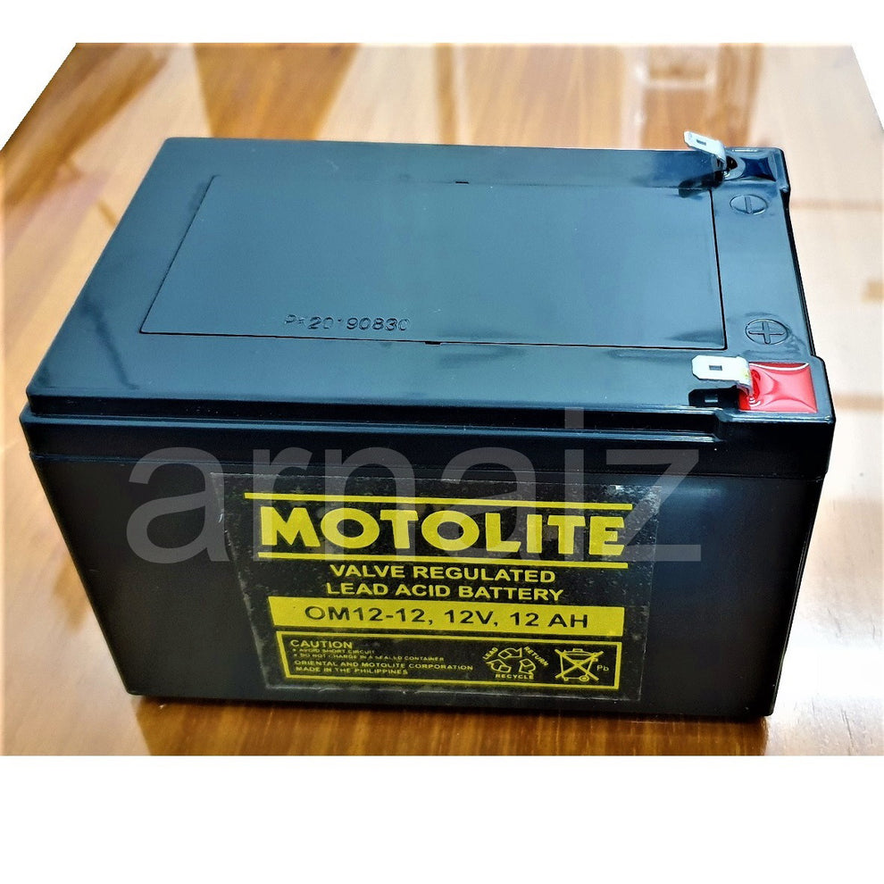 Motolite Battery 12V 12Ah OM12-12 12 Volts 12 Ampere Rechargeable Batt ...