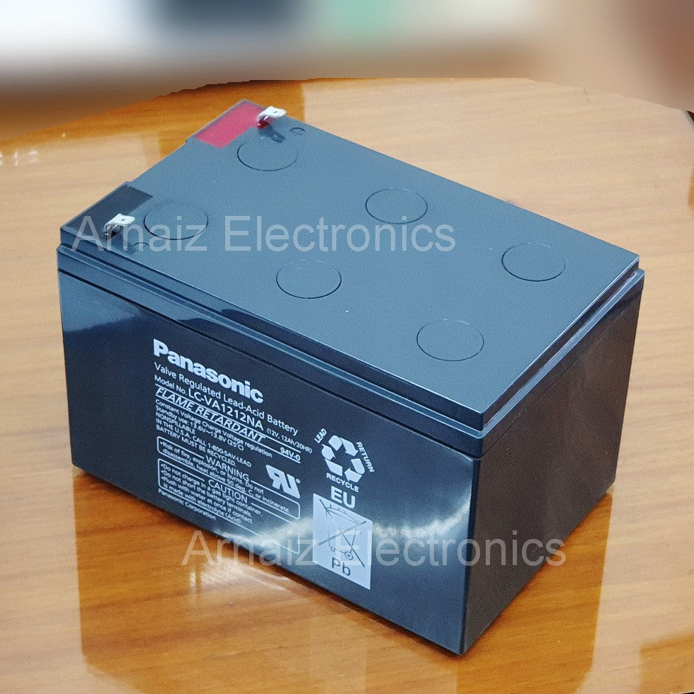 Panasonic Battery 12V 12Ah 20hr 12 Volts 12 Ampere LC-VA1212NA Battery ...