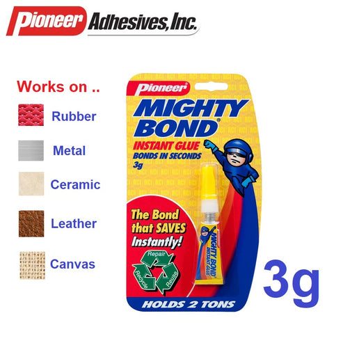 Pioneer Mighty Bond 3g Instant Glue Flag Type Super Adhesive Bonds in ...