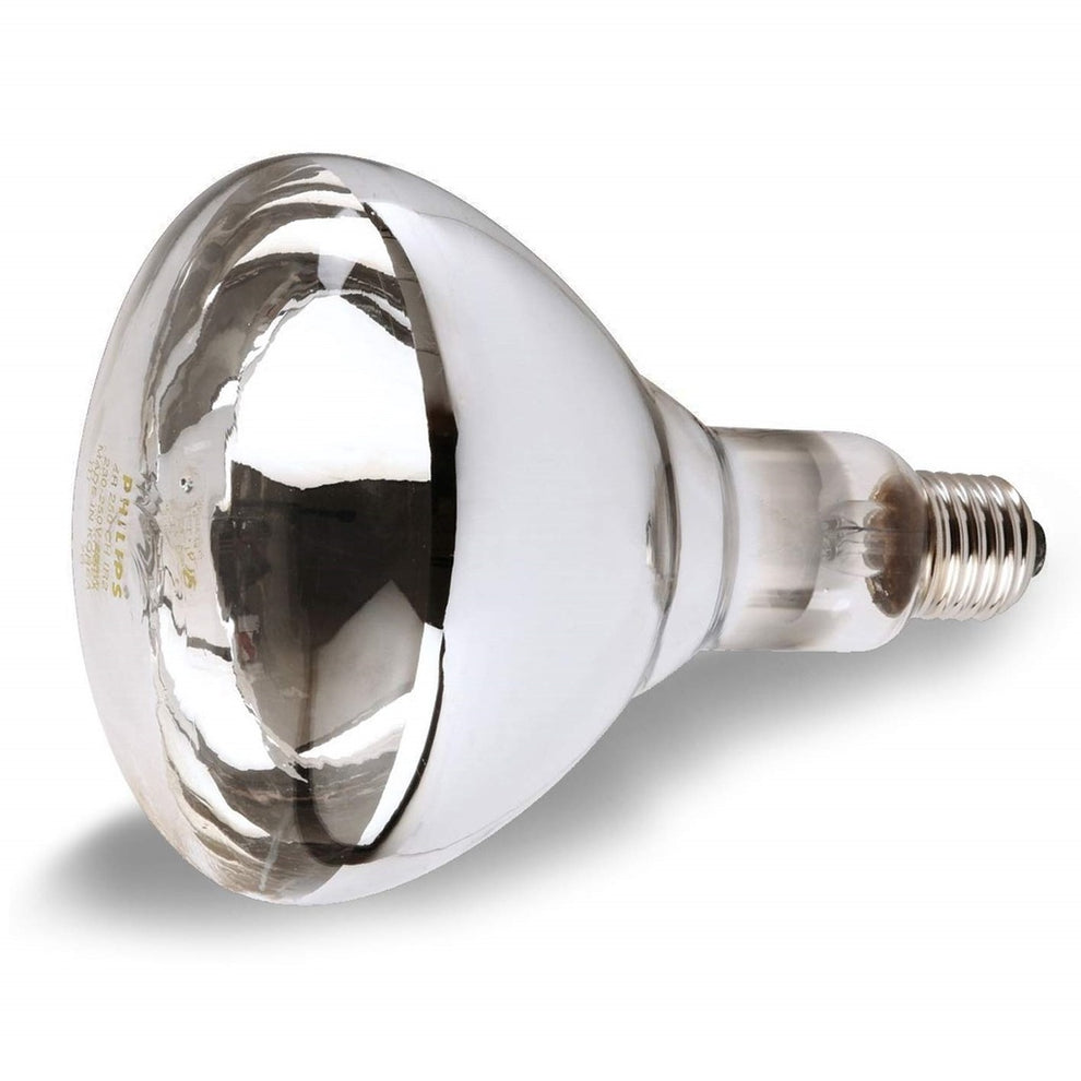 Philips Heat Lamp Bulb CLEAR Infrared Infared Incandescent R125 IR 375 ...