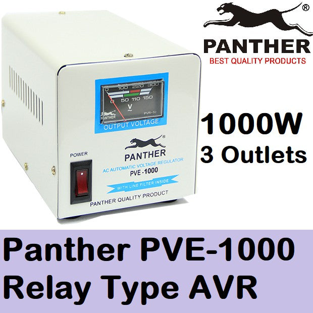 Panther AVR 1000W Relay Type Automatic Voltage Regulator PVE-1000 PC C ...