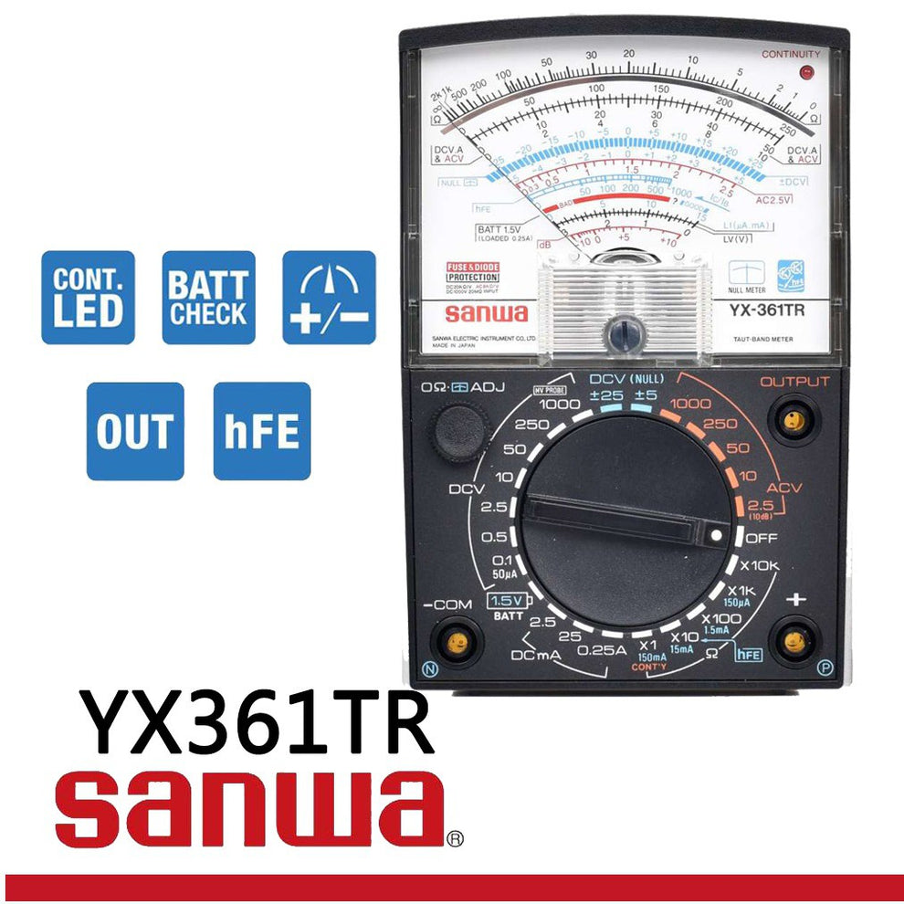 Sanwa YX361TR Analog Multi tester Multimeter Analogue Tester Japan ...