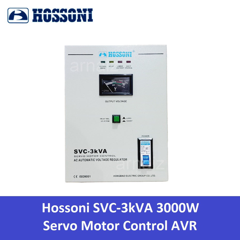 Hossoni AVR 3000W Servo Type Automatic Voltage Regulator SVC-3000 Serv – Arnaizph