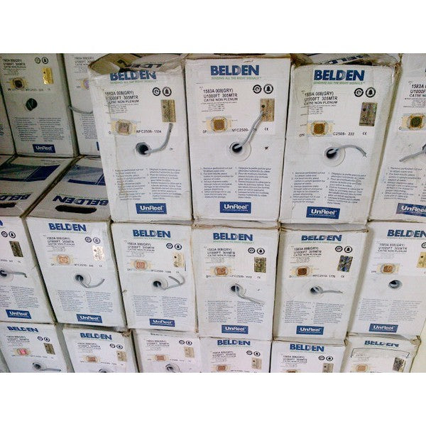 Belden Cat5 Cat 5E Cable UTP Unshielded AWG24 Gray Data LAN Cable Cat5 ...