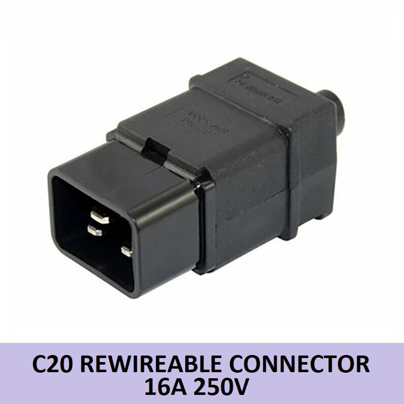 C20 Rewireable Connector C20 Rewireable Plug 16A 250V – Arnaizph