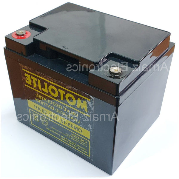 Motolite 12v 38Ah SLA Rechargeable Battery OM38-12 Valve Regulated Sea ...