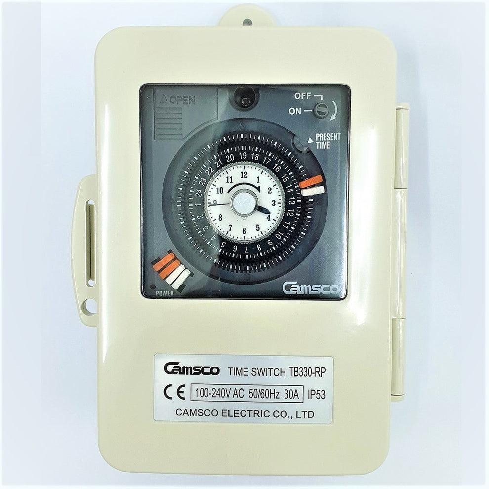 Camsco Timer Switch TB330 30A Non Power Failure 24 Hour Time Switch TB ...