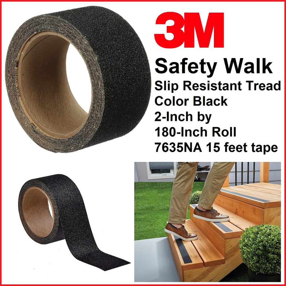 3M Safety-Walk Slip Resistant Tread, Black, 2-Inch by 180-Inch Roll, 7 ...