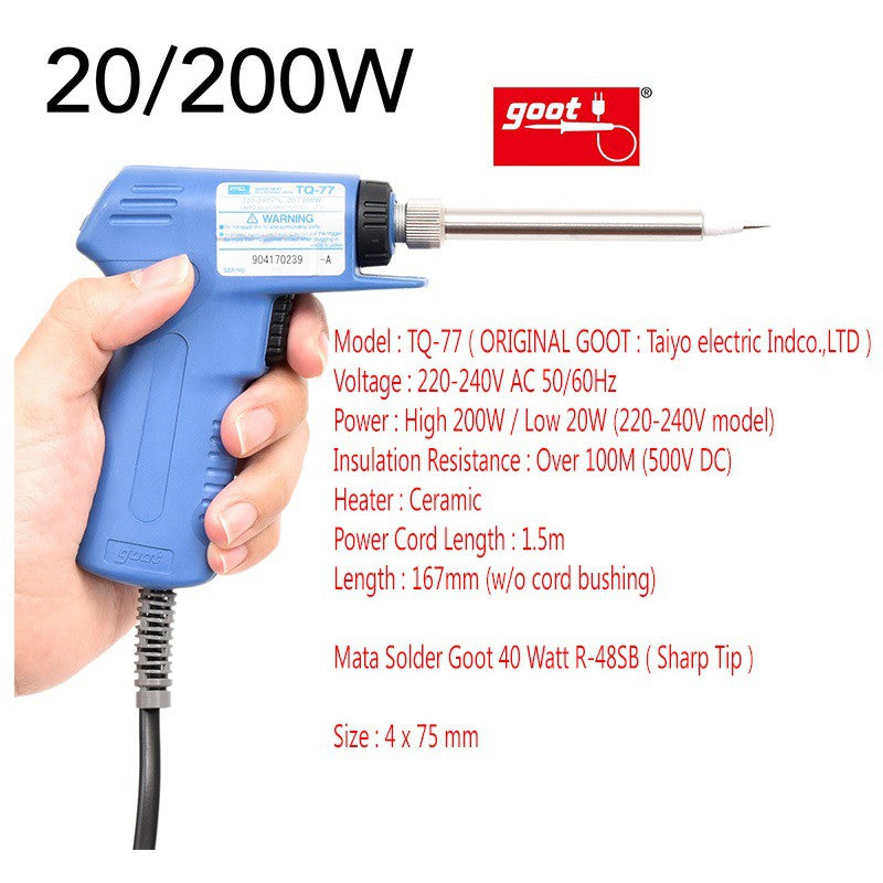 Goot Quick Heat Soldering Gun 20w / 200W TQ-77 – Arnaizph