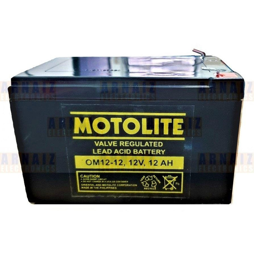 Motolite Battery 12V 12Ah OM12-12 12 Volts 12 Ampere Rechargeable Batt ...