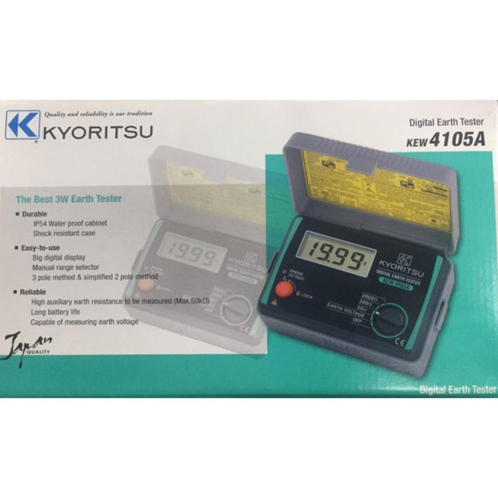 Kyoritsu 4105A Earth Tester Digital Earth Resistance Testers Ground Re ...