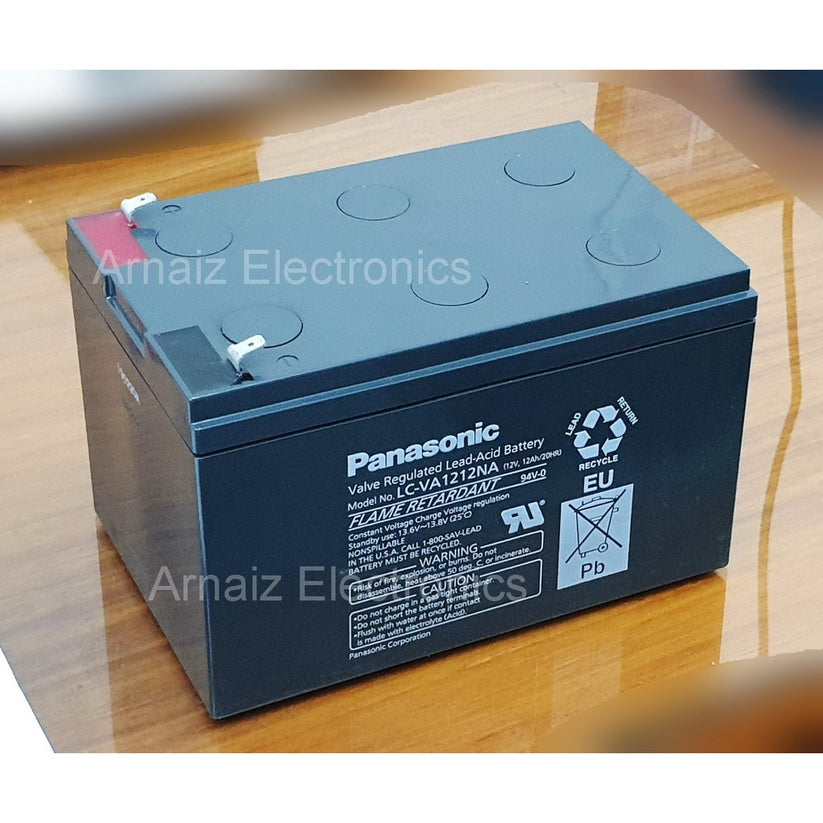 Panasonic Battery 12V 12Ah 20hr 12 Volts 12 Ampere LC-VA1212NA Battery ...