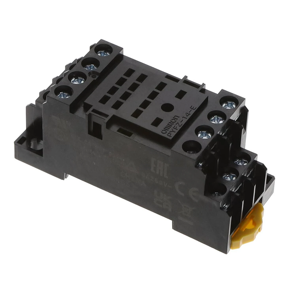 Omron PYFZ-14-E Relay Socket 14 Pin 250VAC 6A DIN Rail-Mounted MY4 Scr ...