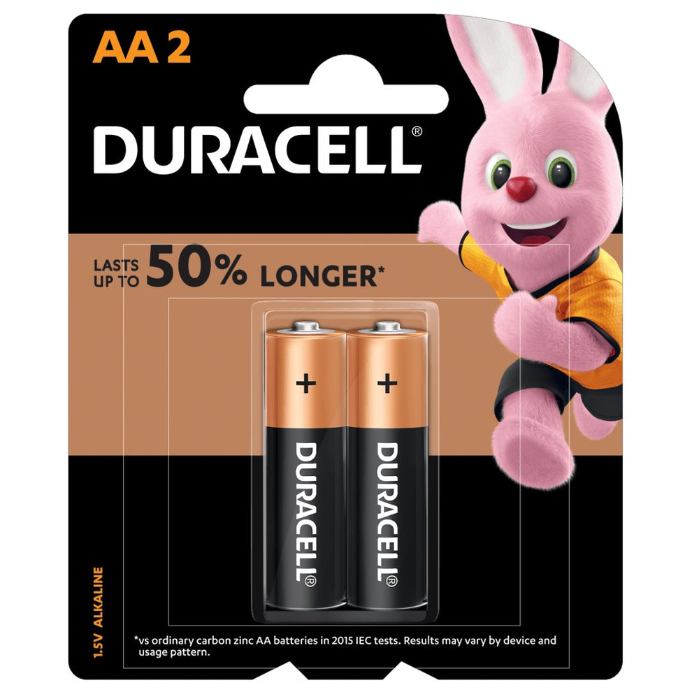 Duracell AA (2pcs) Alkaline Battery MN1500 1.5V LR6 Batteries AA Durac ...