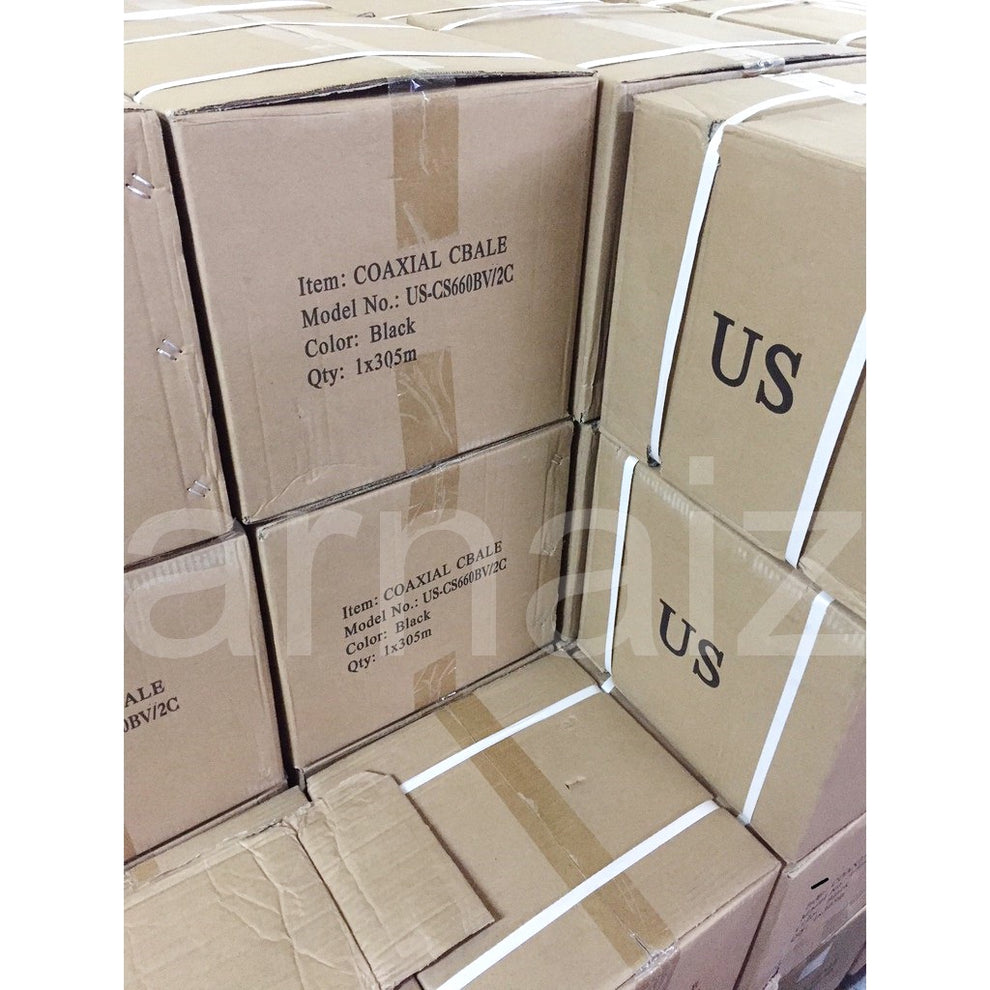 RG6 Siamese Cable CCTV Coaxial with Power DC US Brand 305 meters 1000 ...