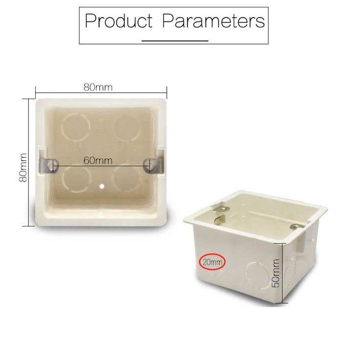 80x80 Utility Box (1pc) 86 Type 86HS50 Switch Socket PVC Junction Box ...